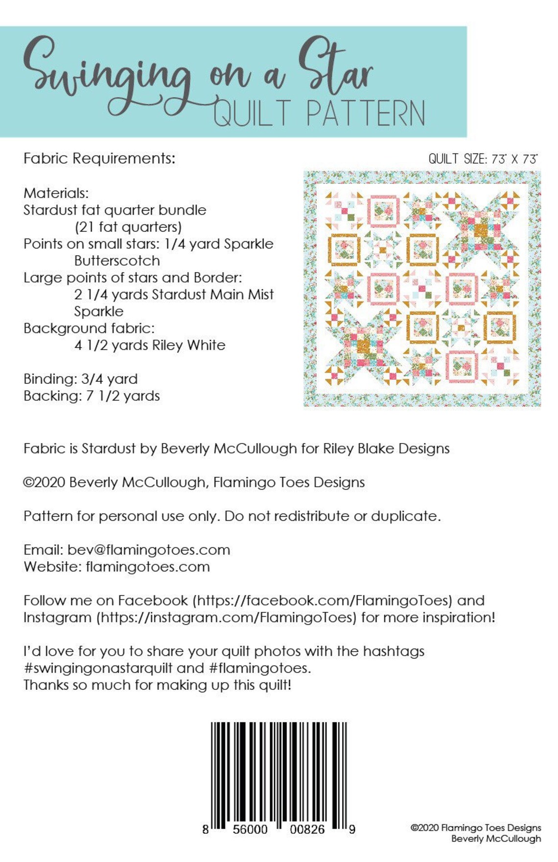 Swinging on a Star Quilt Pattern Stardust Fabric Beverly - Etsy