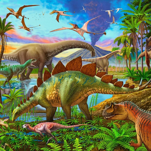 Dinosaur Quilt Panel - Etsy