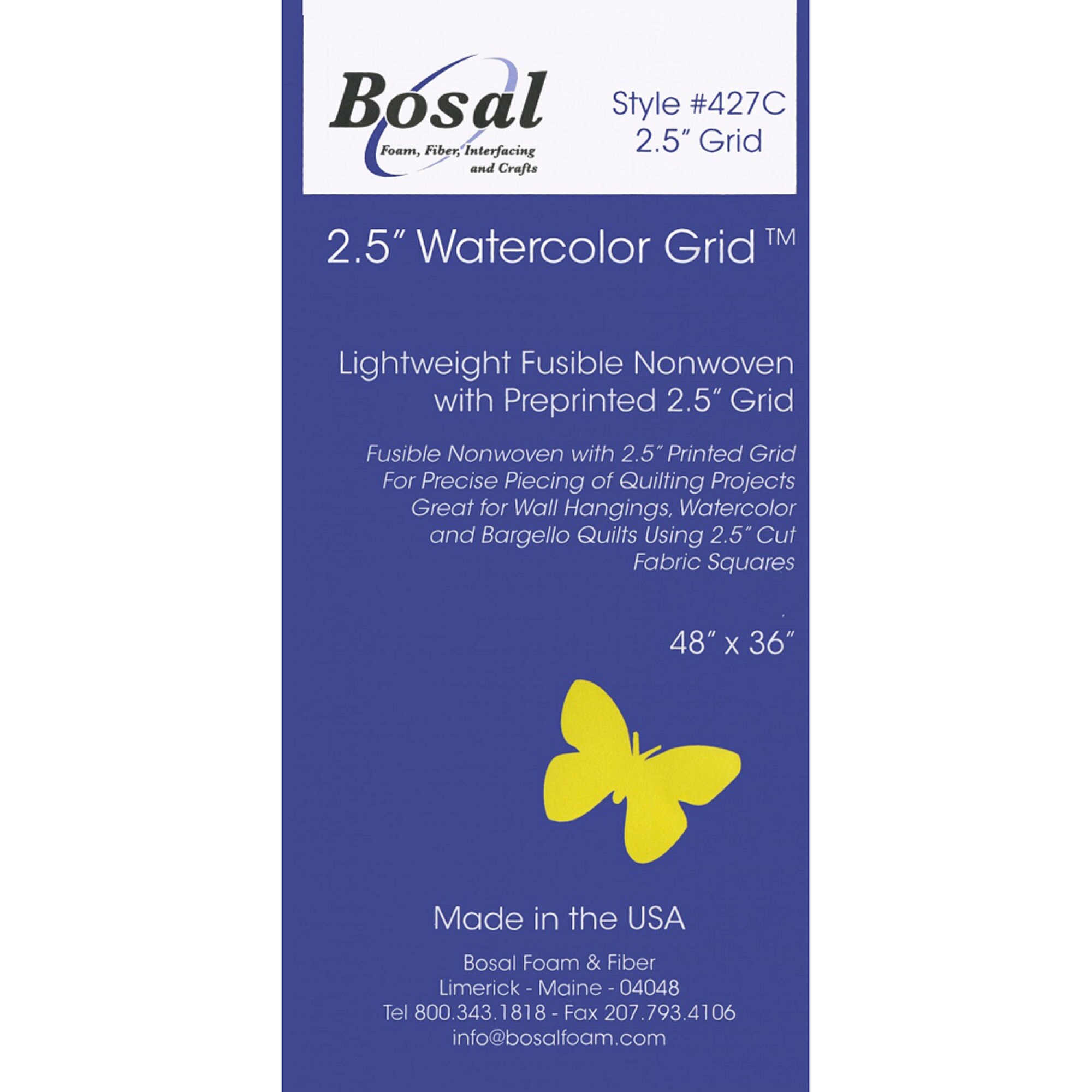 Bosal Quilter’s Grid 2.5” - Lightweight Fusible Nonwoven Interfacing ...