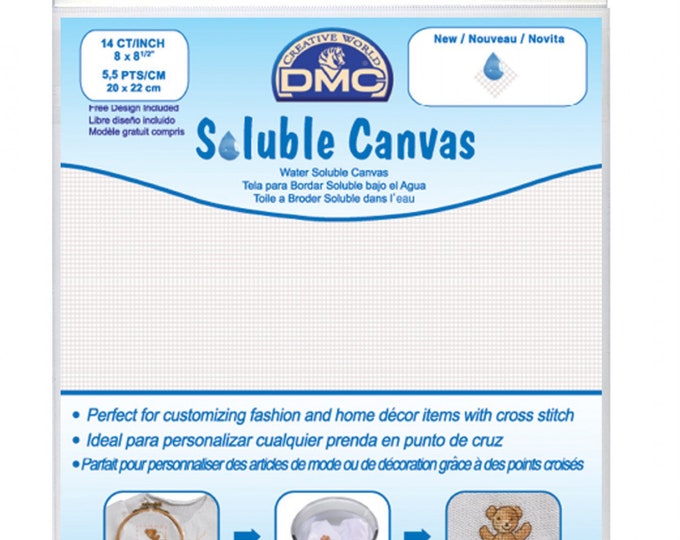 14 Count Water Soluble Waste Canvas One Sheet 8 X 8.5 - Etsy