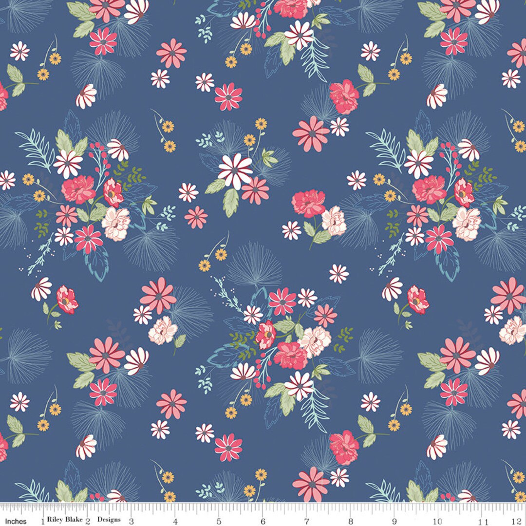 Enchanted Meadow Fabric by the Half Yard BTHY Denim Main Beverly ...