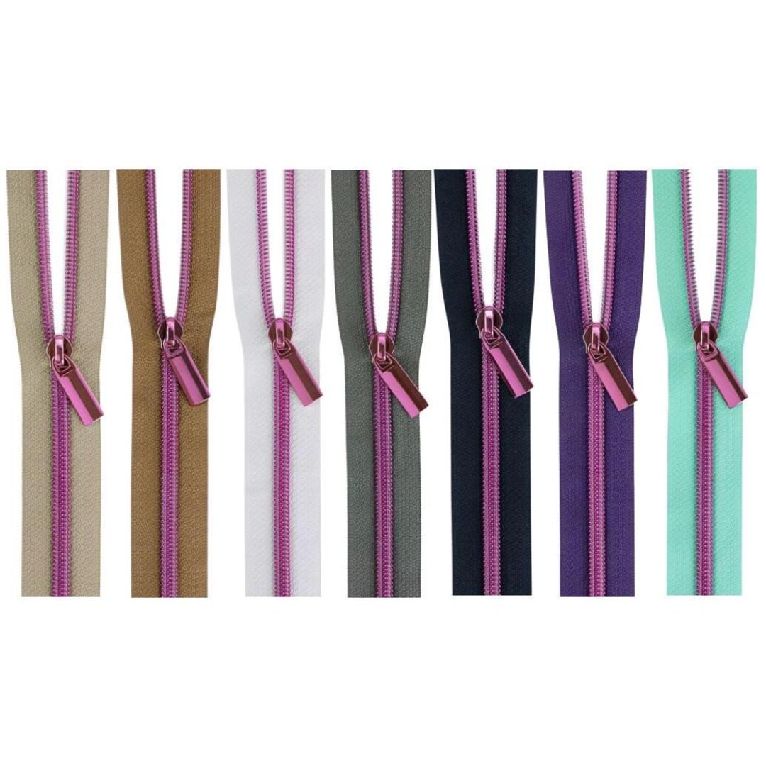 Tula Pink Zipper - #5 Zipper - Sallie Tomato Zipper - Choose Tape Color ...