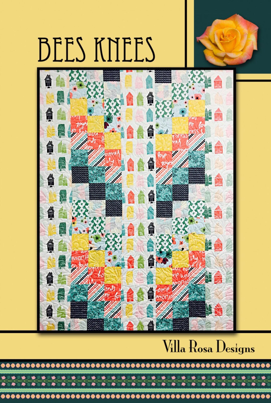 Bees Knees Quilt Pattern - Villa Rose Designs - 56 X 72 - Etsy