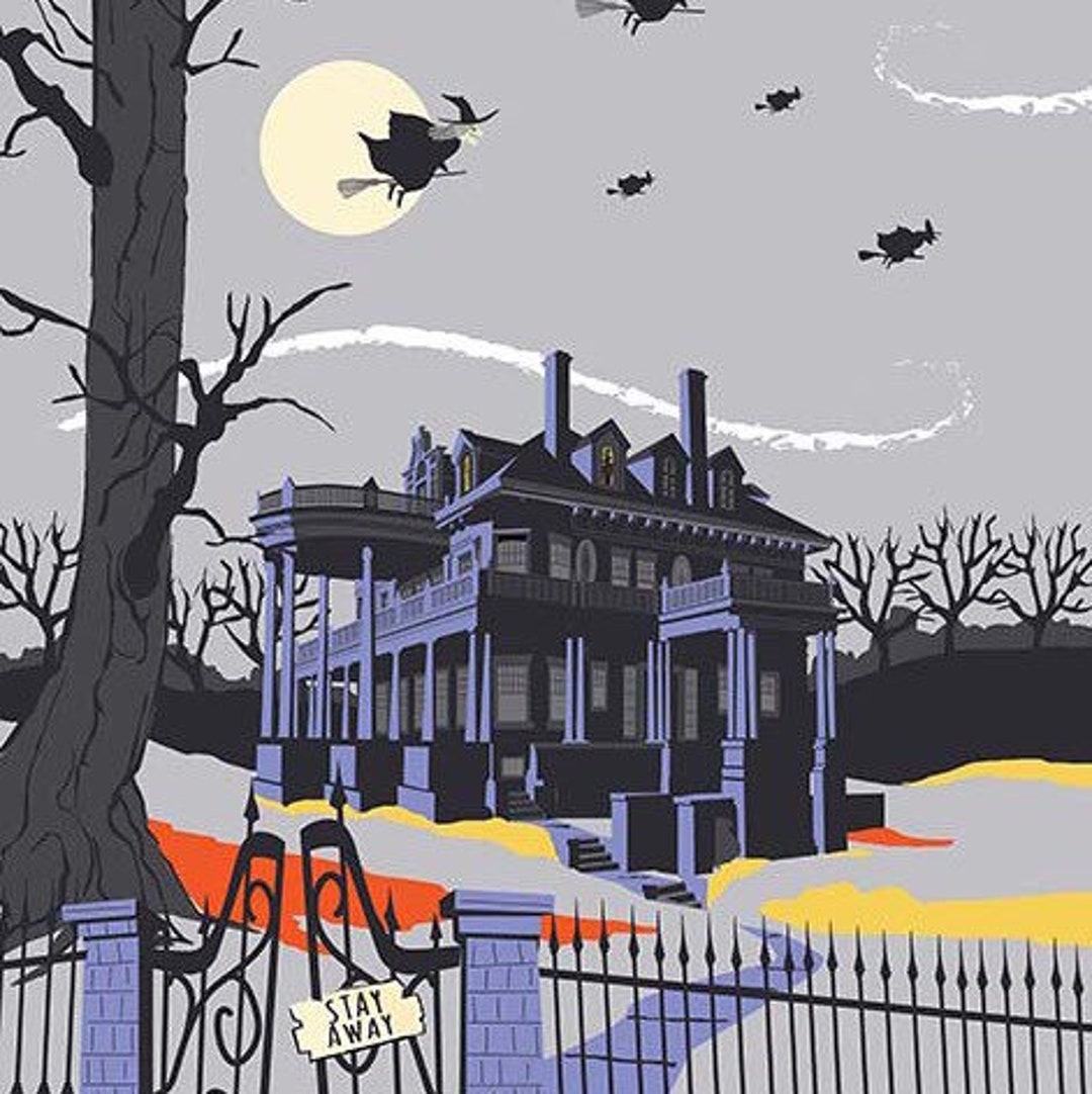 Gray Haunted House Panel - 24" X 42" - Haunted House - Carta Bella ...
