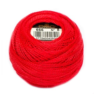 DMC 666 Pearl Cotton Size 12 - Bright Christmas Red - Etsy