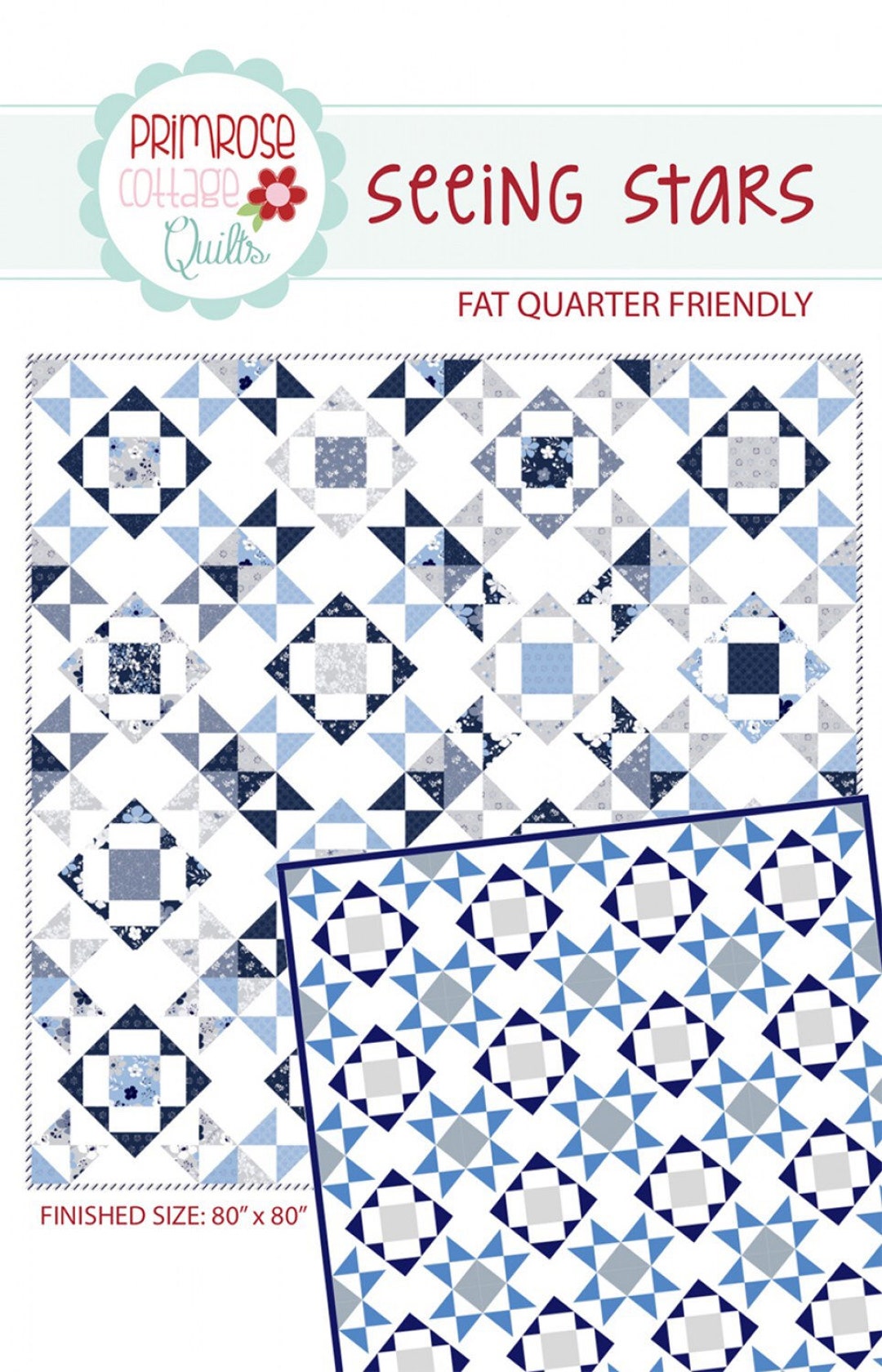 Seeing Stars Quilt Pattern - Primrose Cottage Quilts - Fat Quarter ...