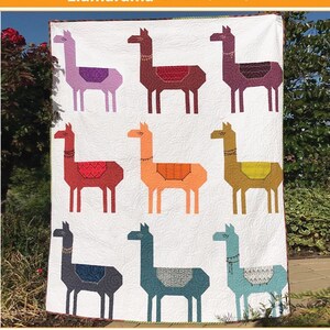 Llamarama Chic Quilt Pattern Orange Dot Quilts Dora Cary Fat Quarter ...