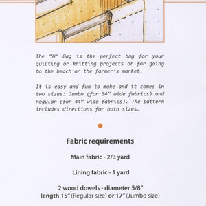 The H Bag Pattern Orange Dot Quilts Dora Cary the H - Etsy