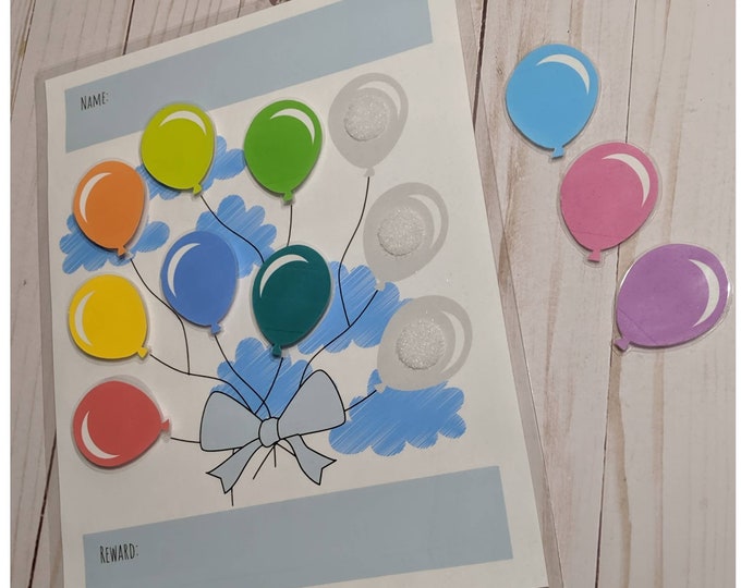Balloon Colors Reward Chart, Token Board, Special Education, Potty ...