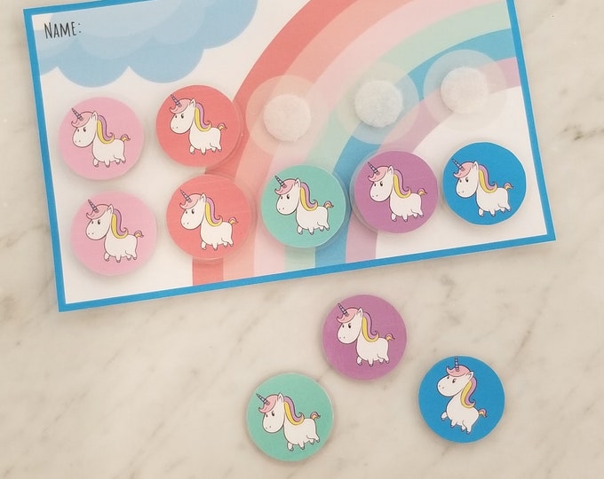 Pastel Unicorn Reward Chart, Token Board, Special Education, Potty ...