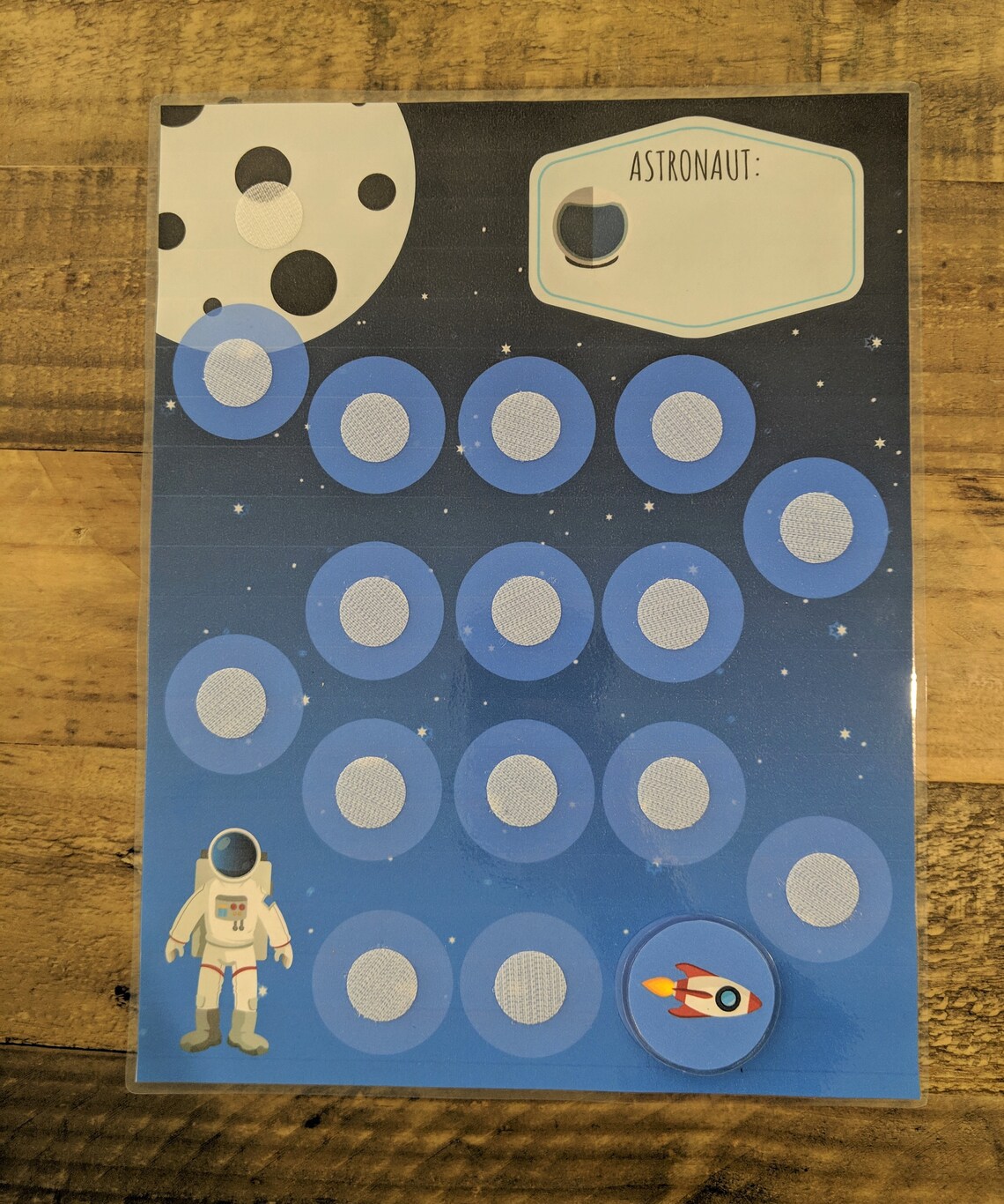 Astronaut & Space Game Board Style Reward Chart, Token Board, Potty ...