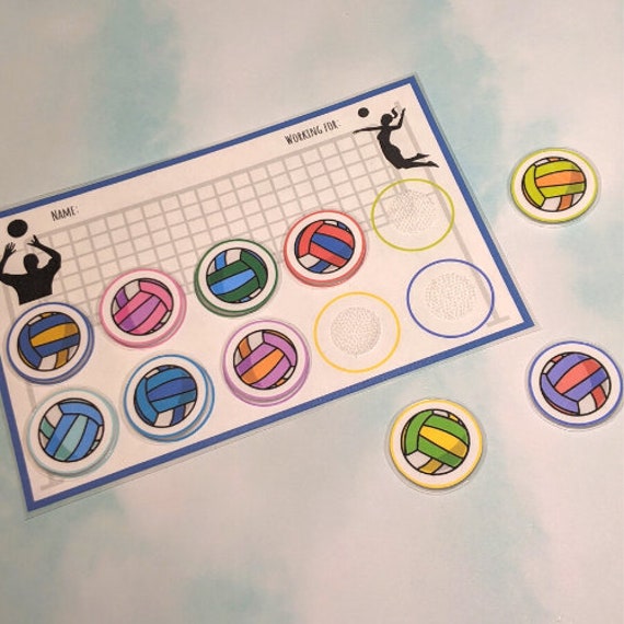 Toys Autism Volleyball Reward Chart Token Board Special Education Ready ...