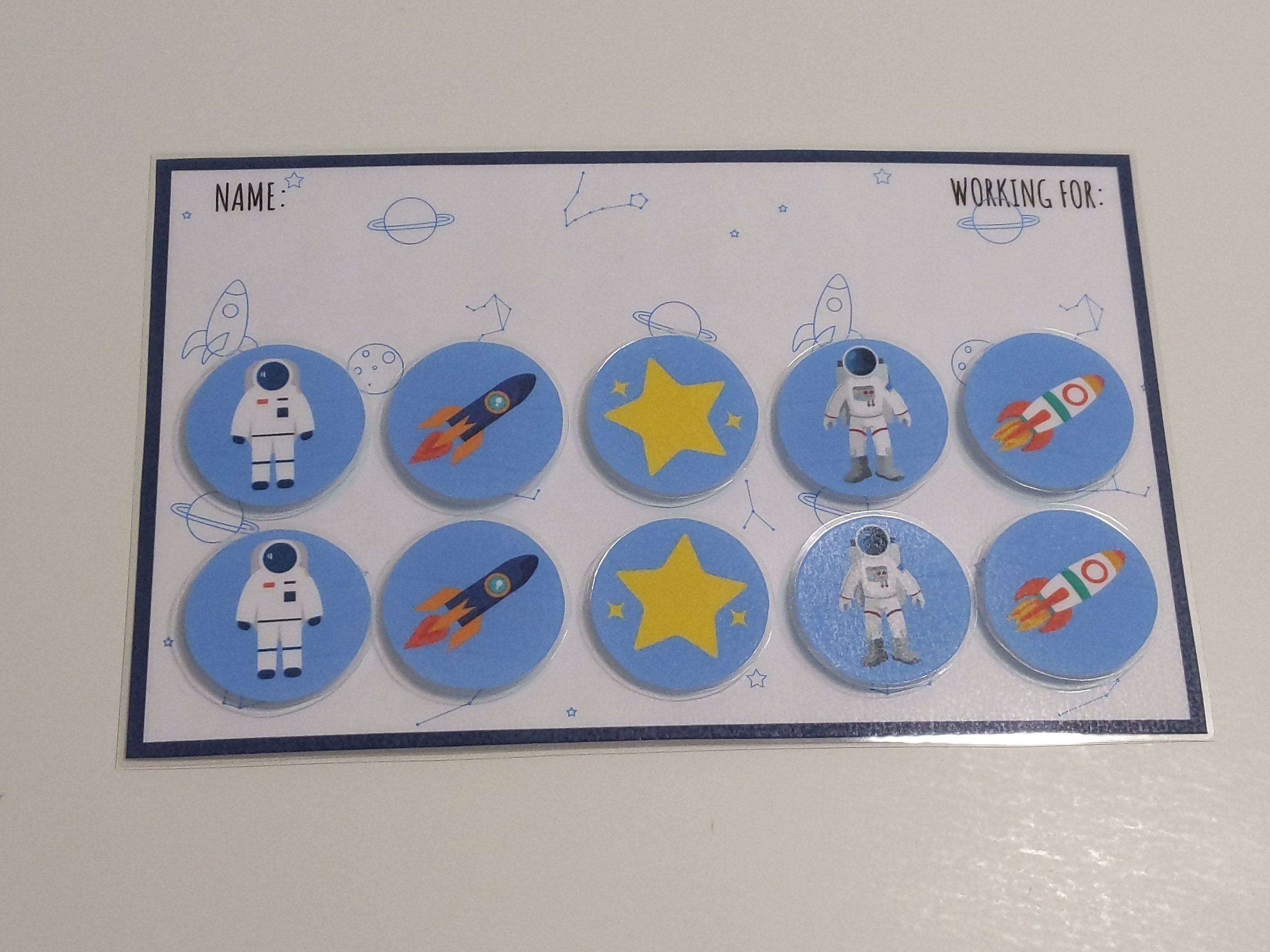 Astronaut Half Sheet Token Board - Etsy