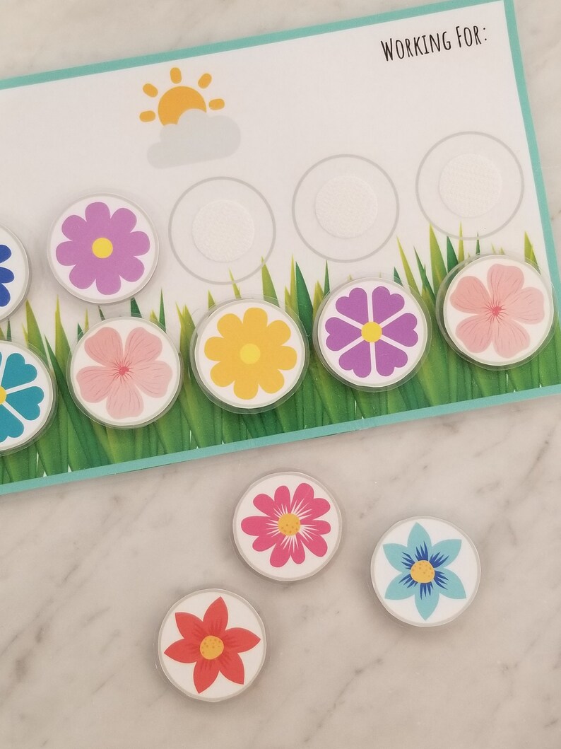 Flower Garden Reward Chart/token Board Ready to Ship - Etsy