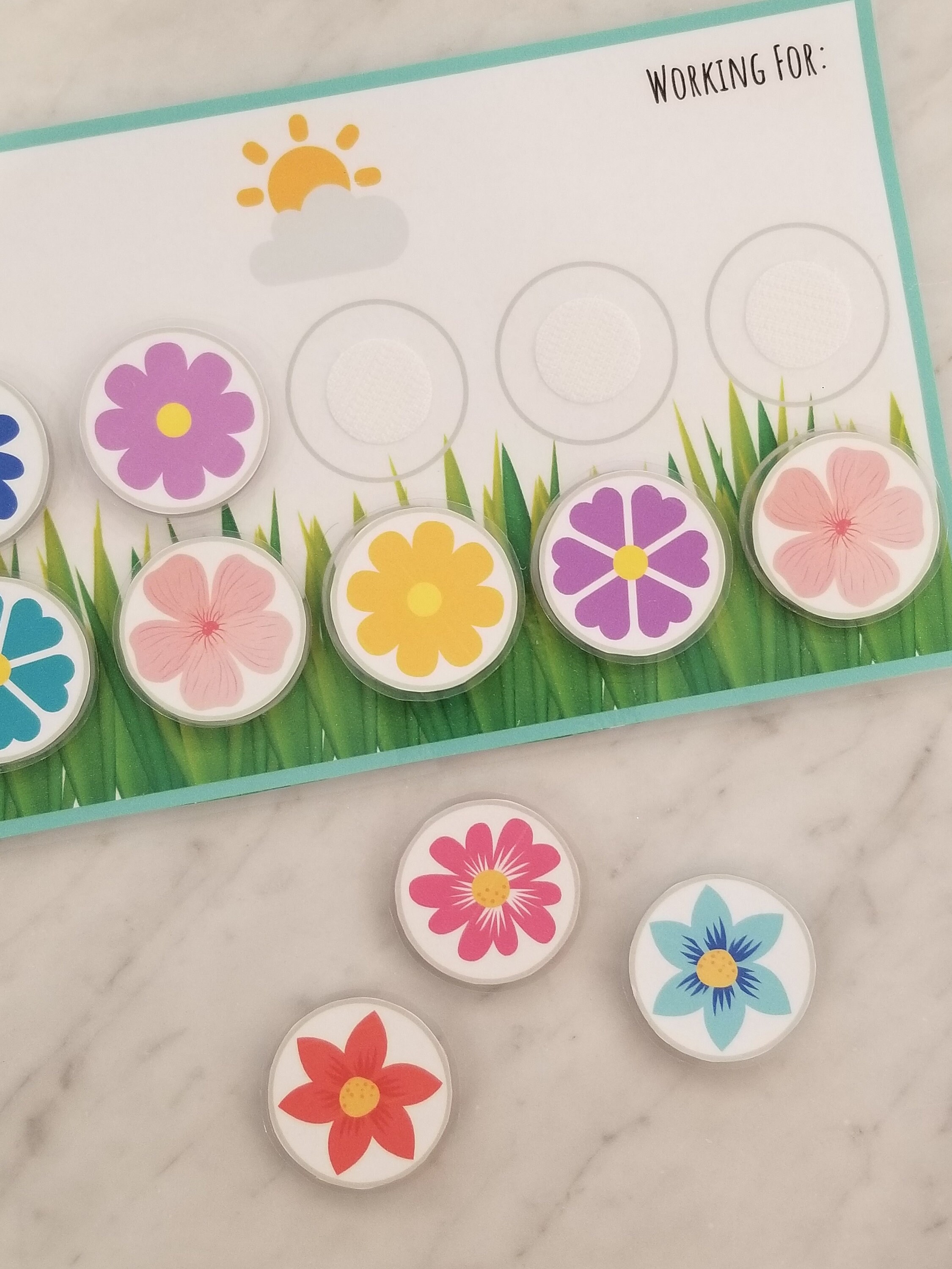 Flower Garden Reward Chart/token Board Ready to Ship - Etsy