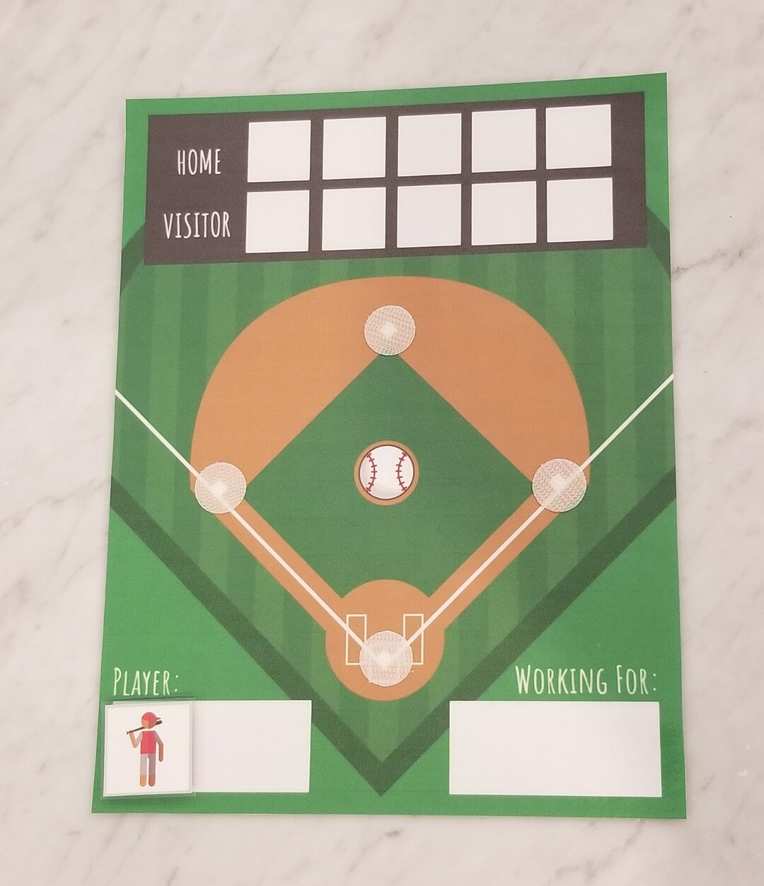 Baseball Reward Chart/token Board - Ready to Ship - Etsy