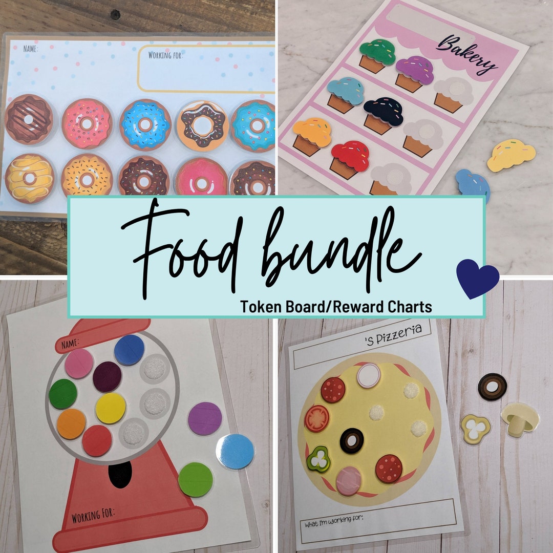 Food Token Board Bundle - Reward Charts/token Boards/potty Training ...