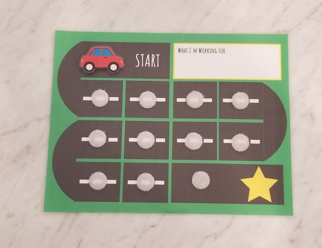 Moving Car Reward Chart, Token Board, Special Education, Potty Training ...