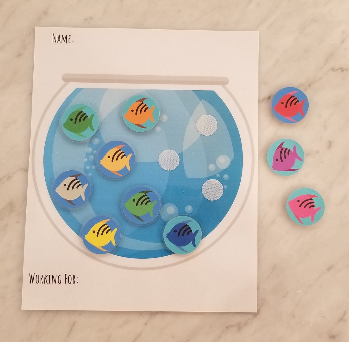 Fish Bowl Reward Chart, Token Board, Special Education, Potty Training ...