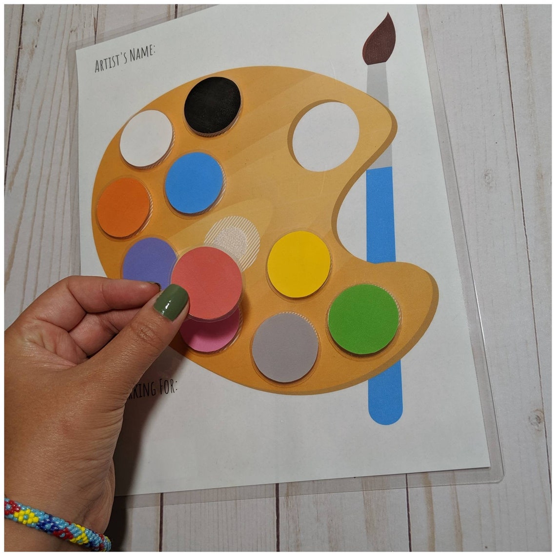 Paint Palette Reward Chart, Token Board, Special Education, Potty ...