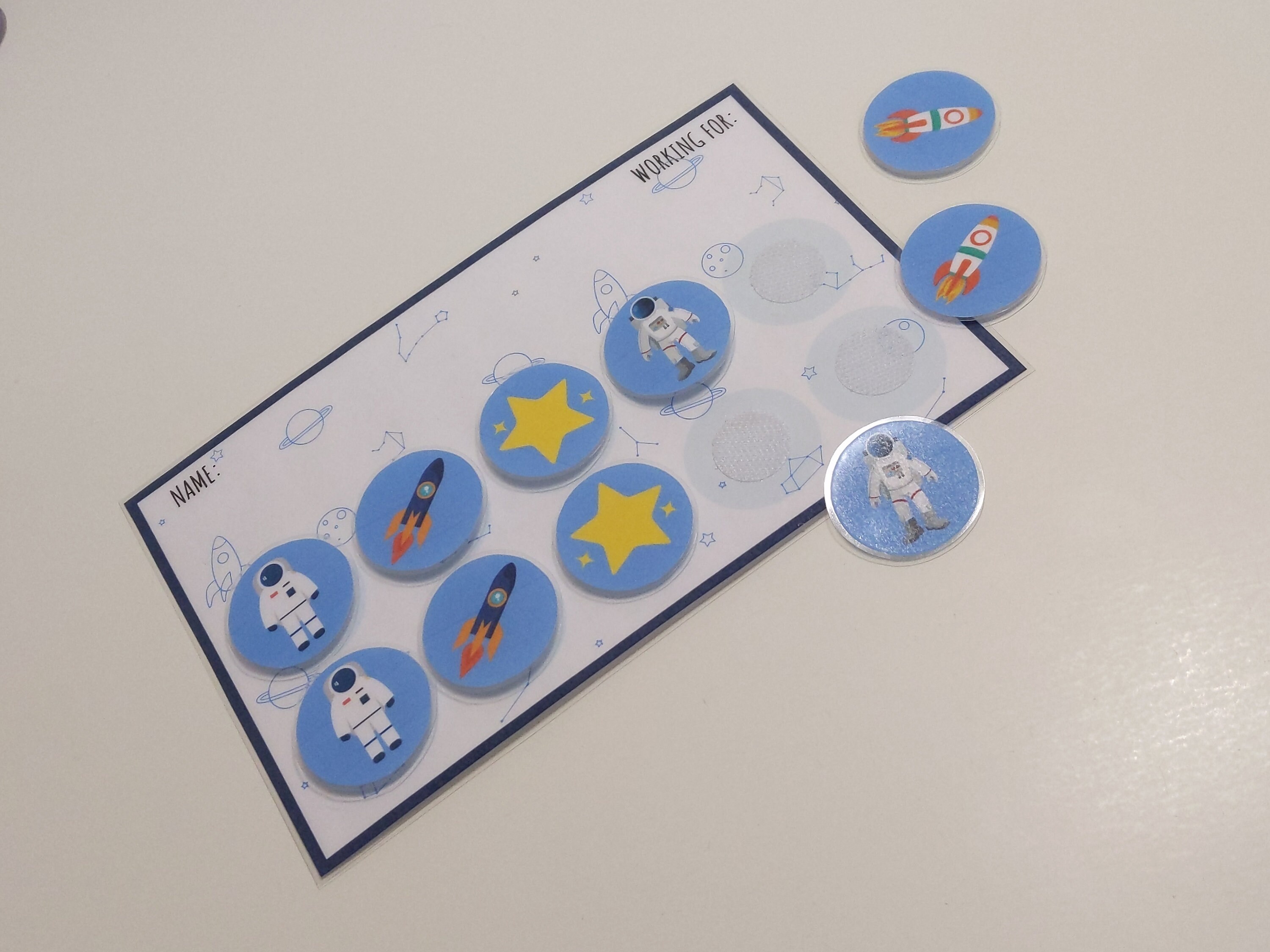 Astronaut Half Sheet Token Board - Etsy