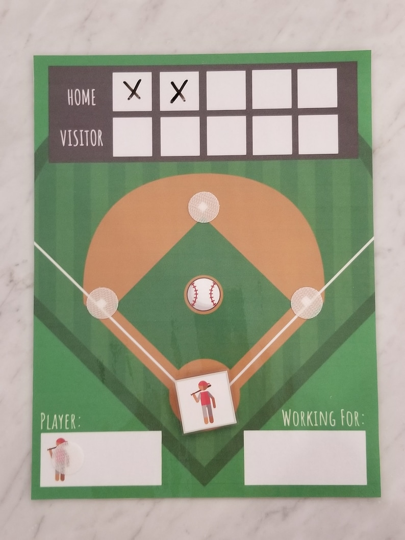 Baseball Reward Chart/token Board - Ready to Ship - Etsy