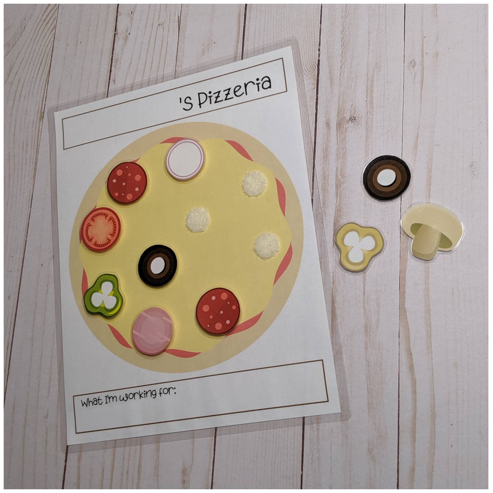 Pizza Reward Chart Token Board Special Education Speech | Etsy