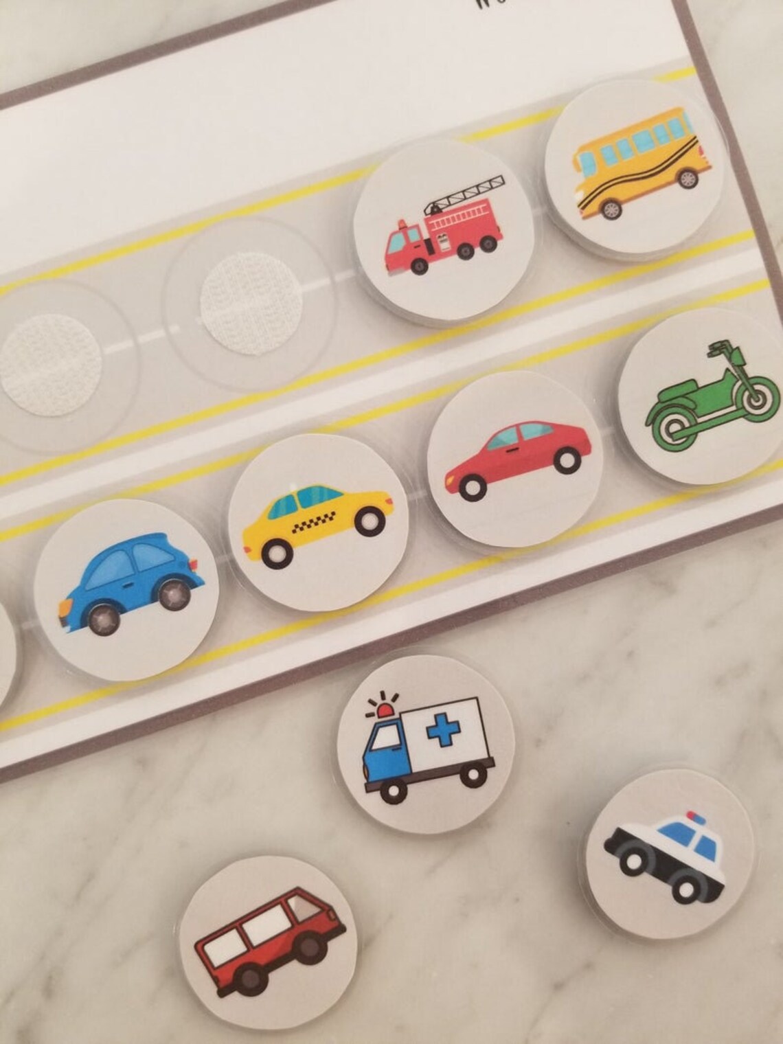 DIGITAL Download Vehicles and Cars Token Board PDF - Etsy