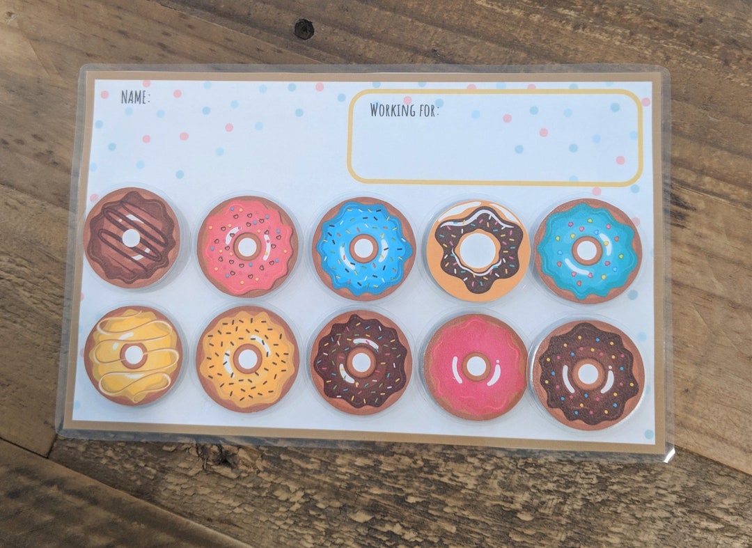 Donut Child's Reward Chart, Token Board, Potty Training, VIP KID Reward ...