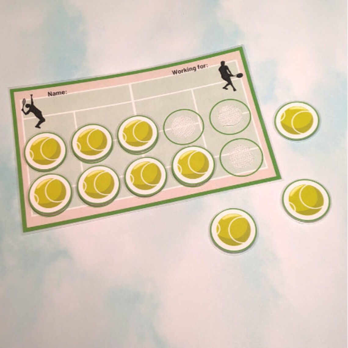 Tennis Reward Chart Token Board Special Education Potty - Etsy