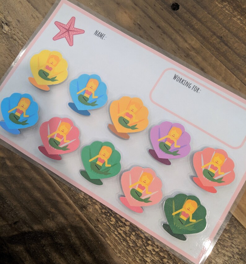 Mermaids Child Reward Chart, Token Board, Potty Training, VIP KID ...
