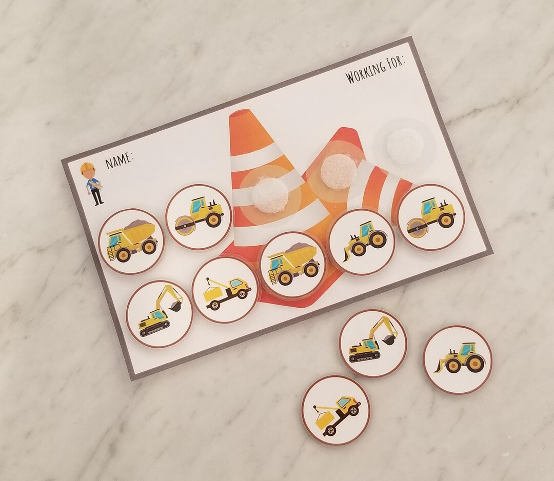 Construction Trucks Reward Chart, Token Board, Special Education, Potty ...