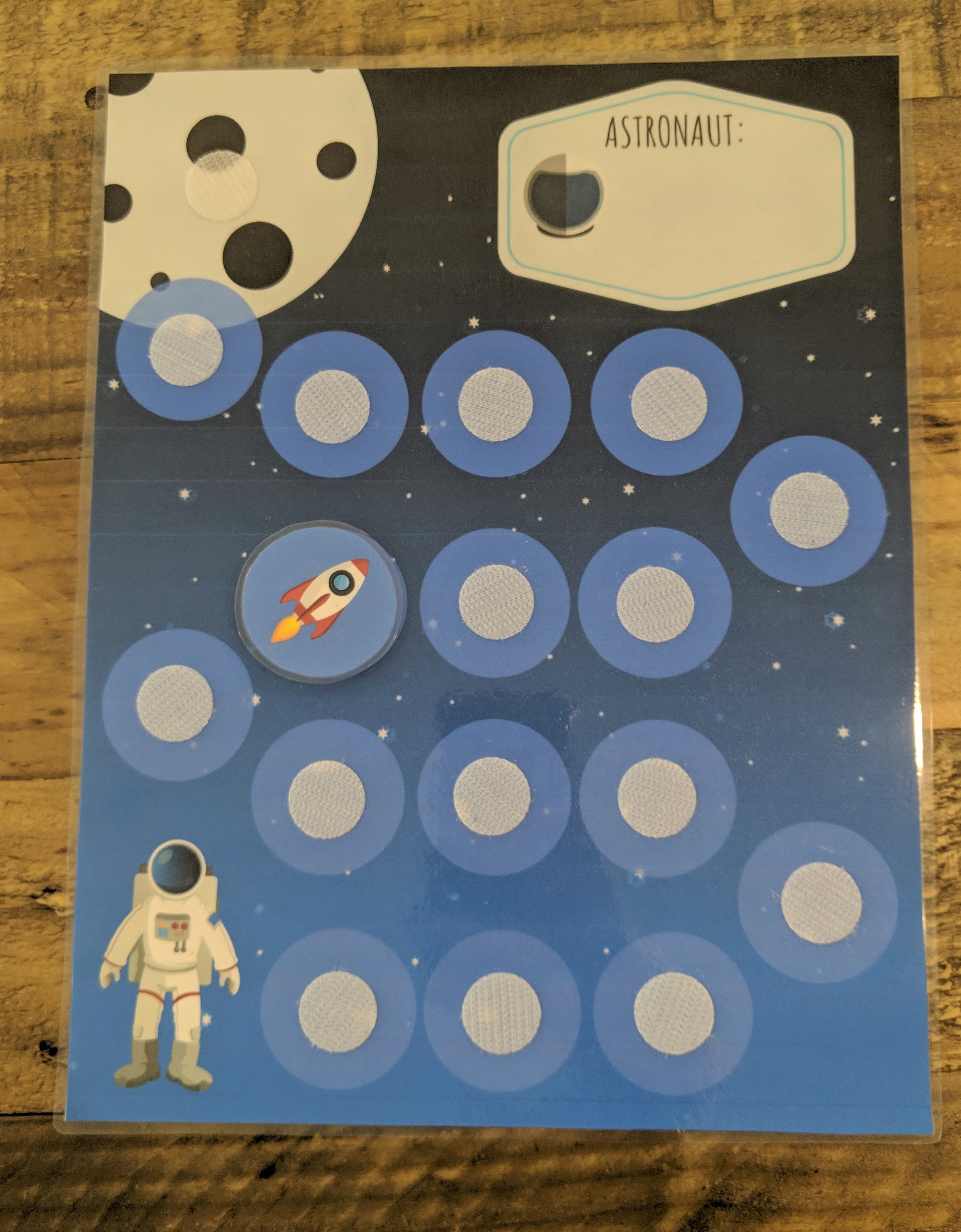 Astronaut & Space Game Board Style Reward Chart, Token Board, Potty ...
