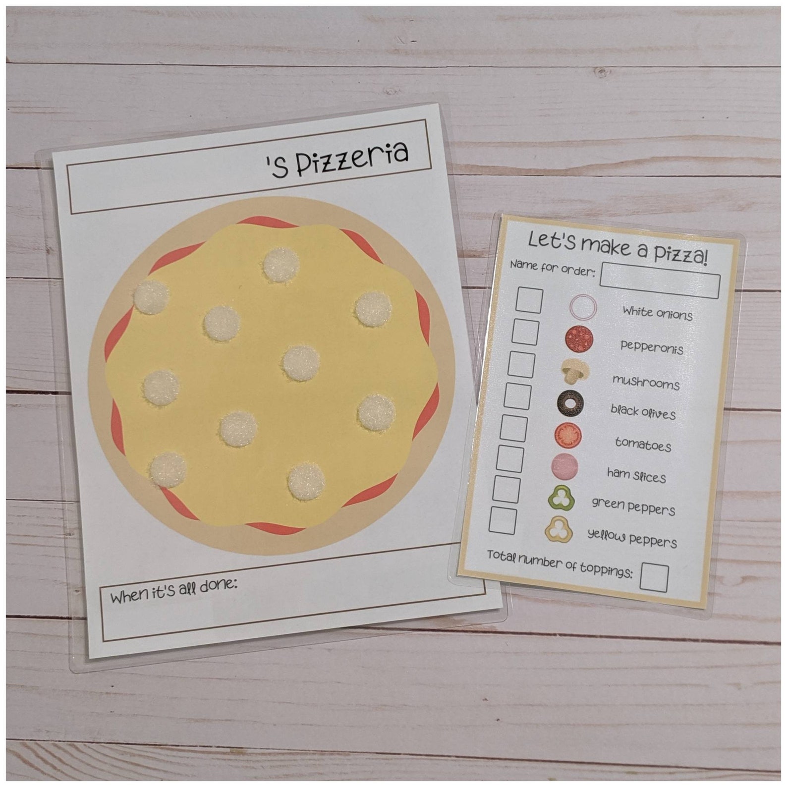 Pizza Kids Play Activity/travel Game/pretend Play | Etsy