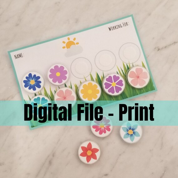 Flower Garden Reward Chart/token Board DIGITAL Print at | Etsy