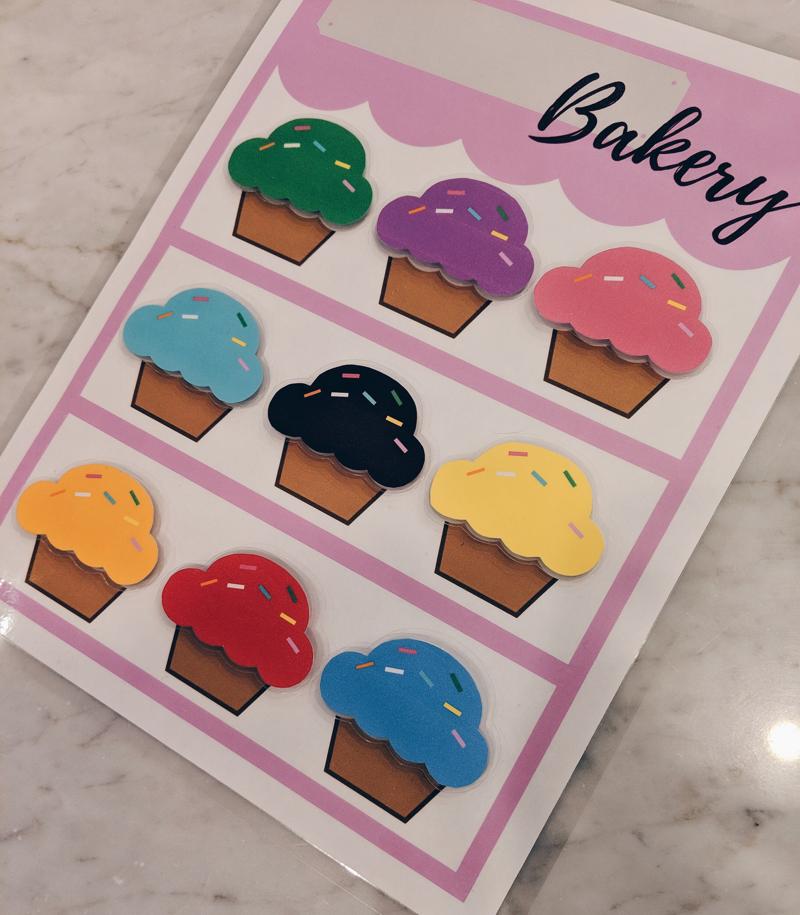 Bakery/cupcake Style Kid's Reward Chart, Token Board, Potty Training ...