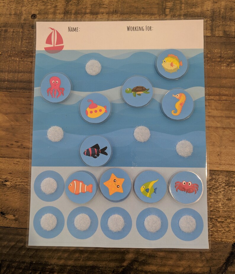 Under the Sea Full Page Reward Chart, Token Board, Special Education ...
