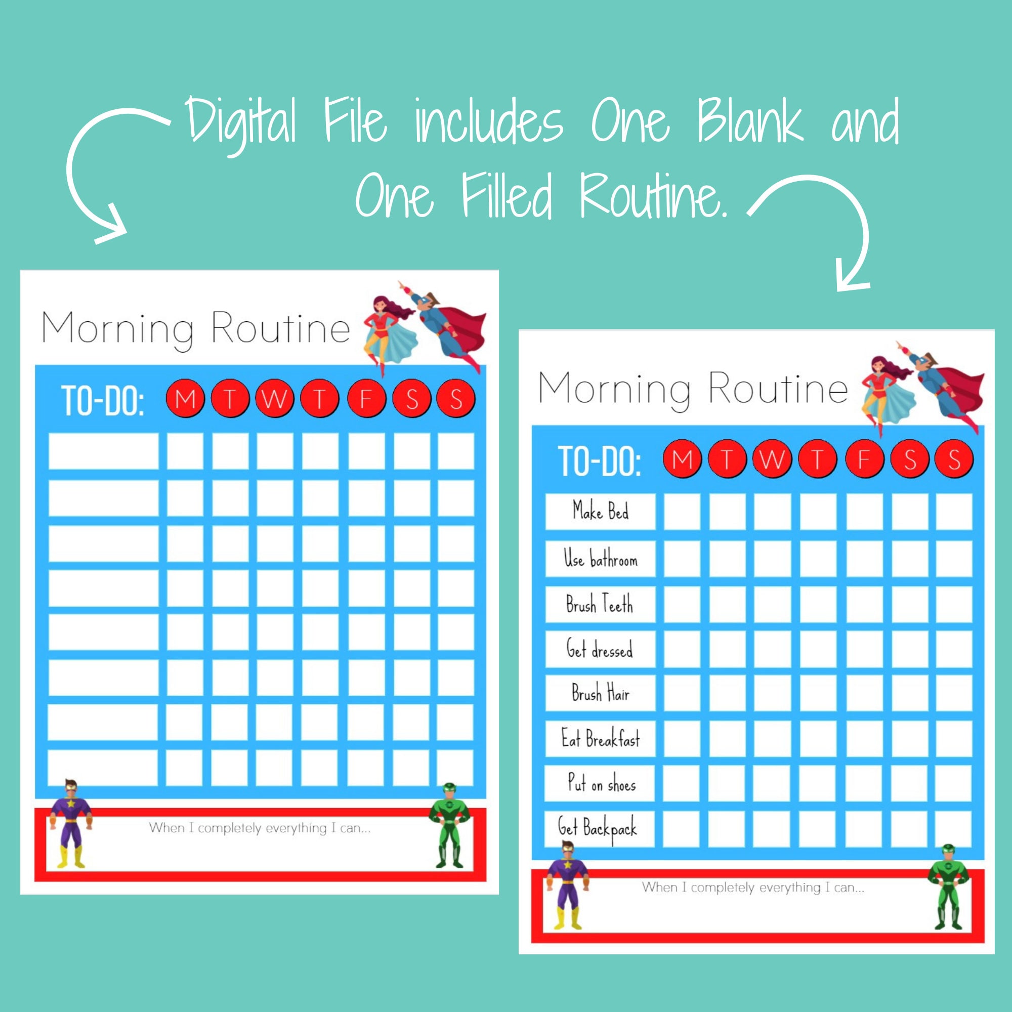 Superhero daily schedule for kids - viewerstat