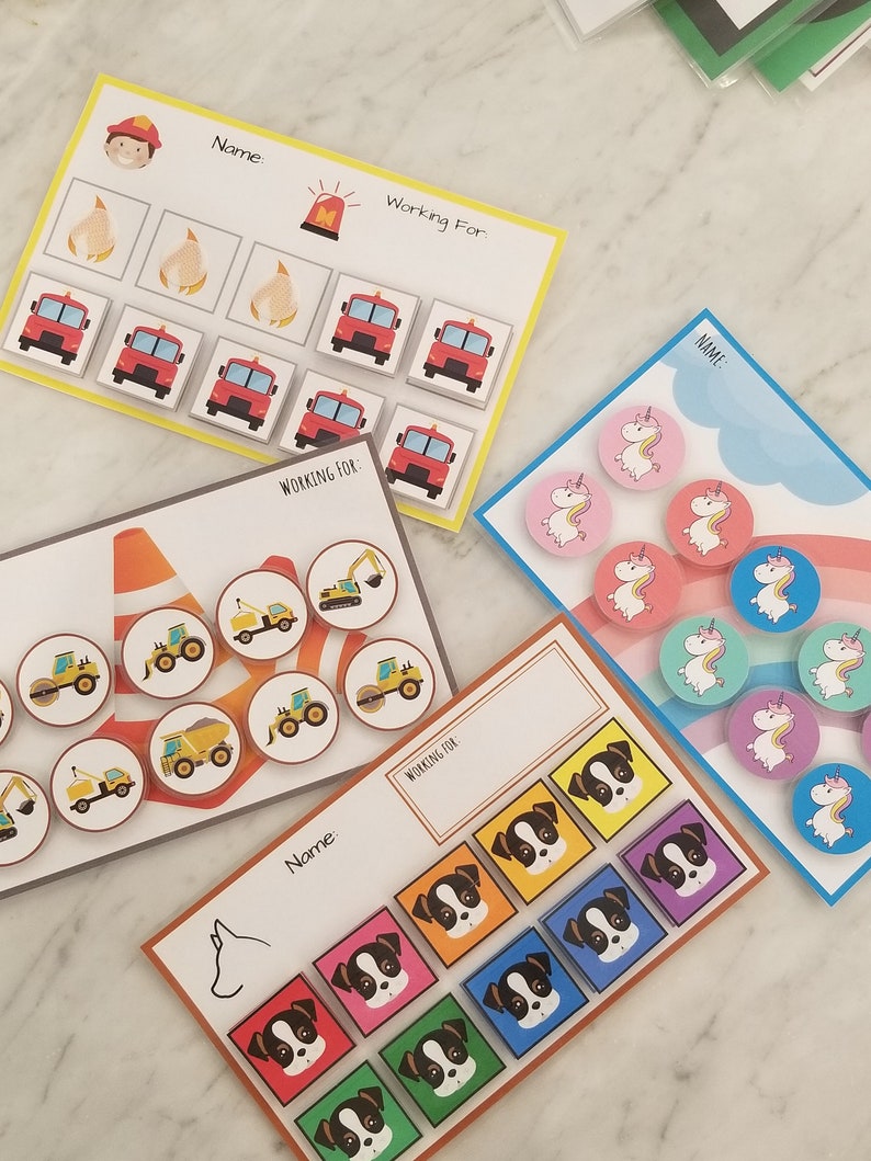 Cat Colorful Reward Chart, Token Board, Potty Training Chart, Autism ...