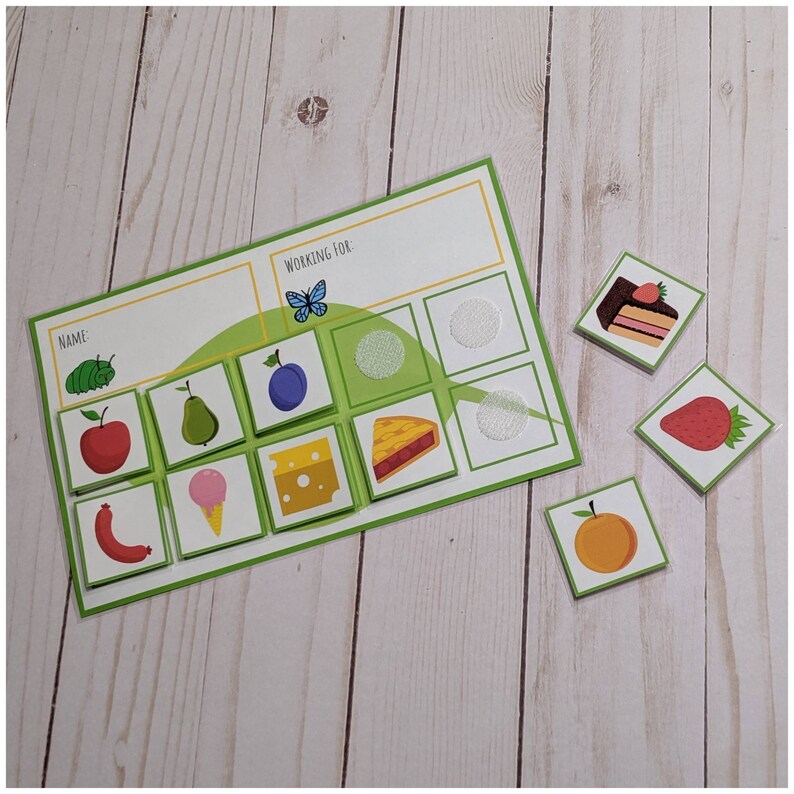 Very Hungry Caterpillar Reward Chart/token Board Autism Token - Etsy Canada