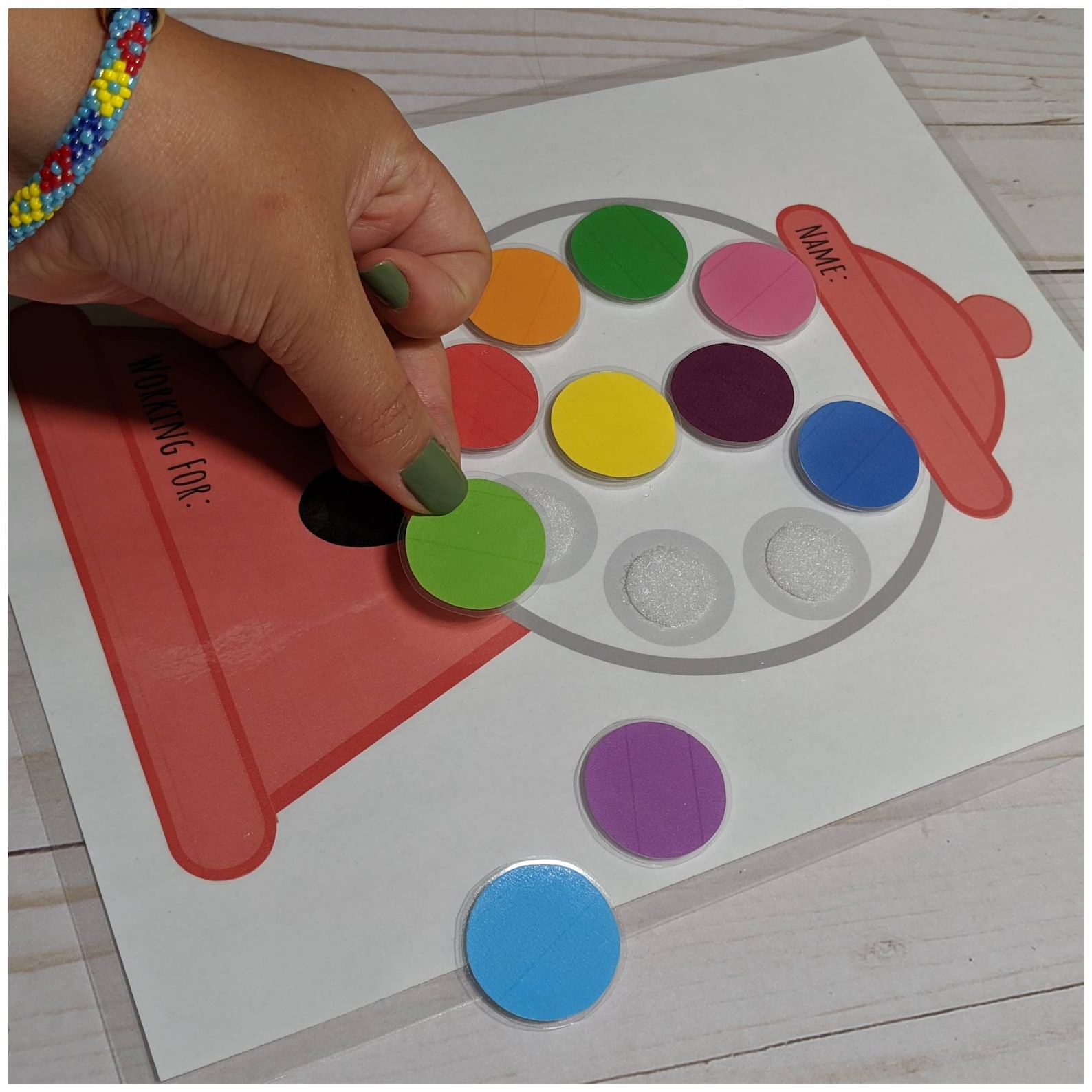 Gumball Reward Chart, Token Board, Special Education, ABA Therapy ...