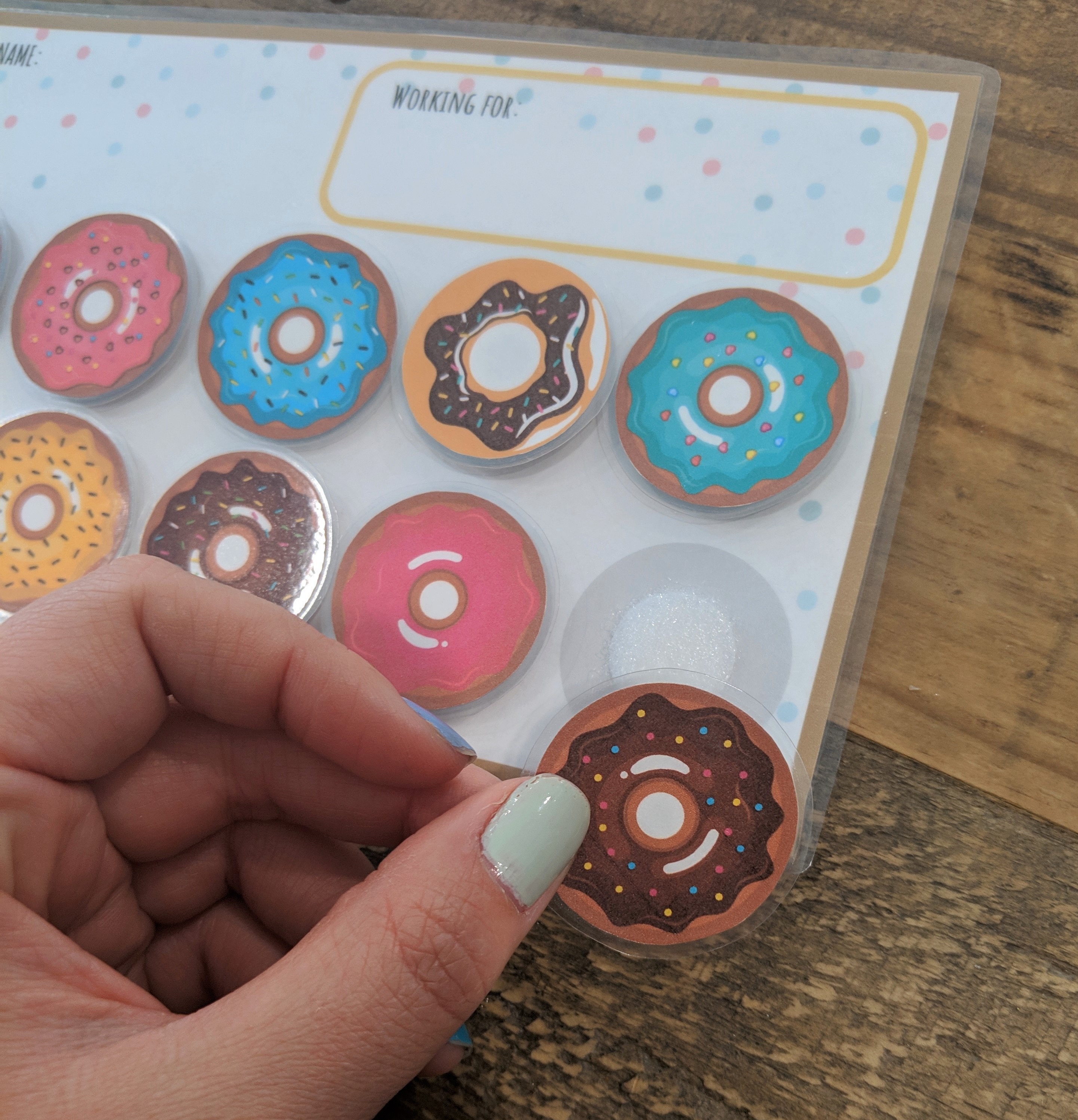 Donut Child's Reward Chart Token Board Potty Training - Etsy
