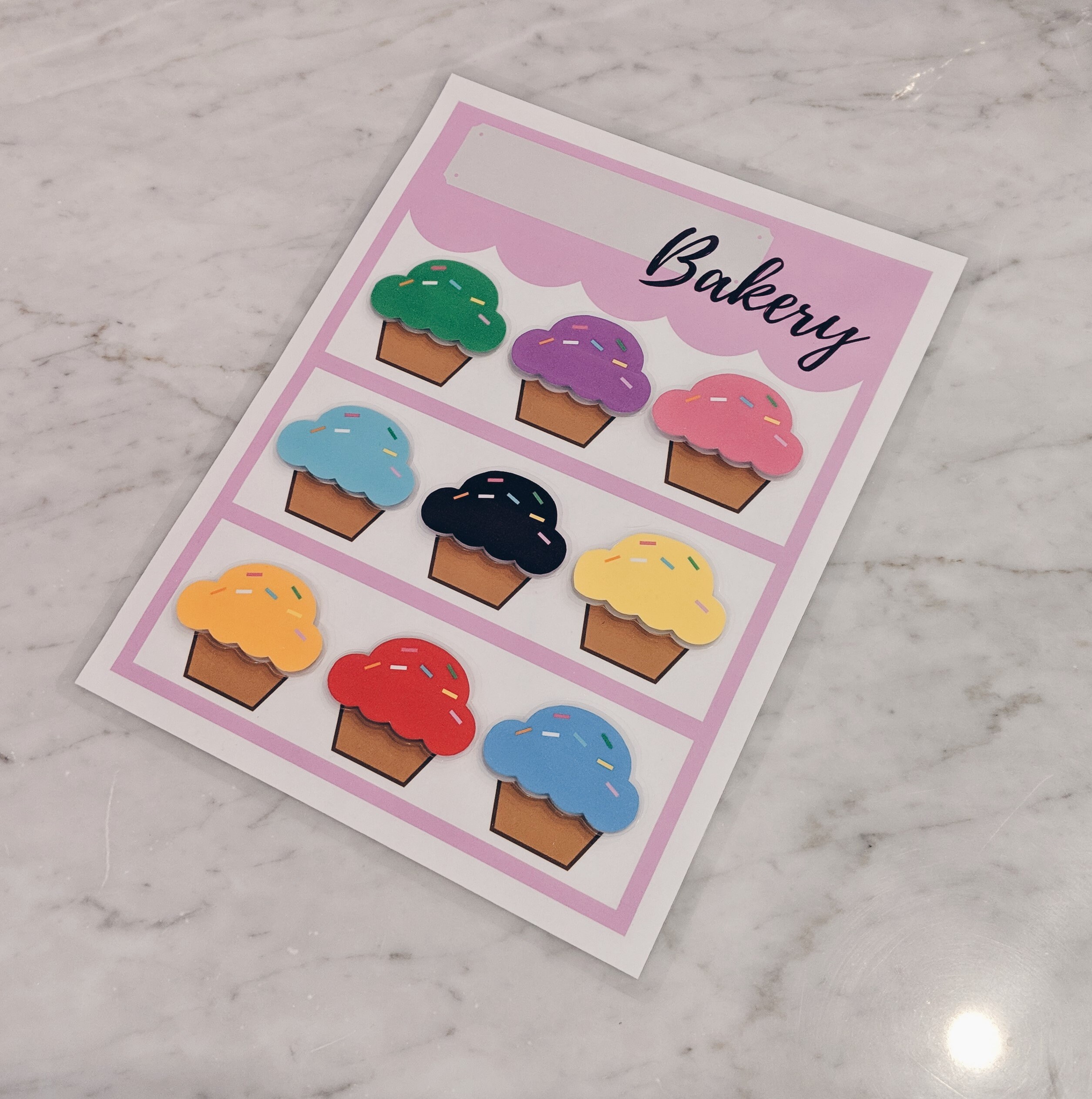 Bakery/cupcake Style Kid's Reward Chart, Token Board, Potty Training ...