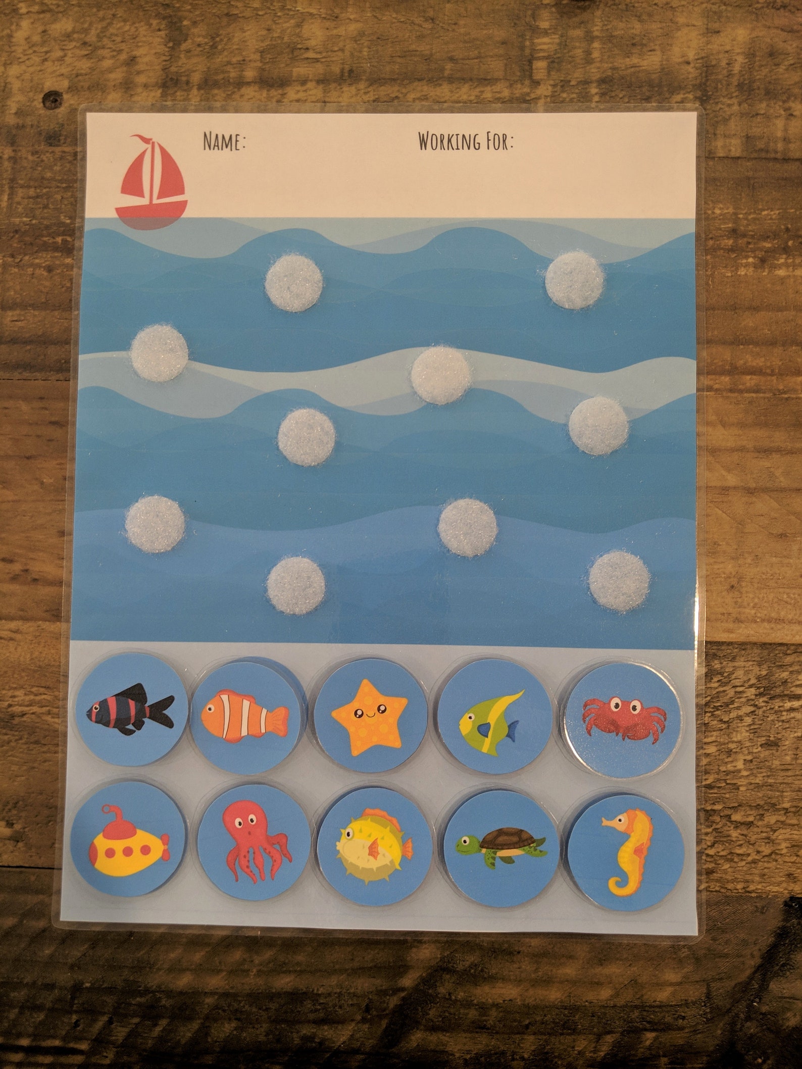 Under the Sea Full Page Reward Chart, Token Board, Special Education ...