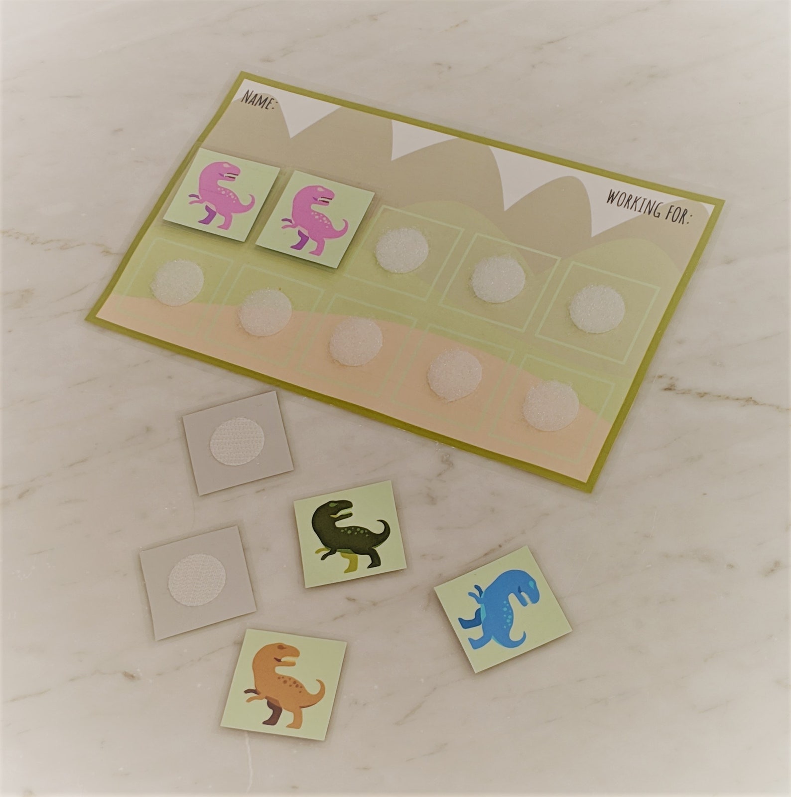 T-rex Dinosaur Kids Reward Chart/token Board/potty Chart/special ...