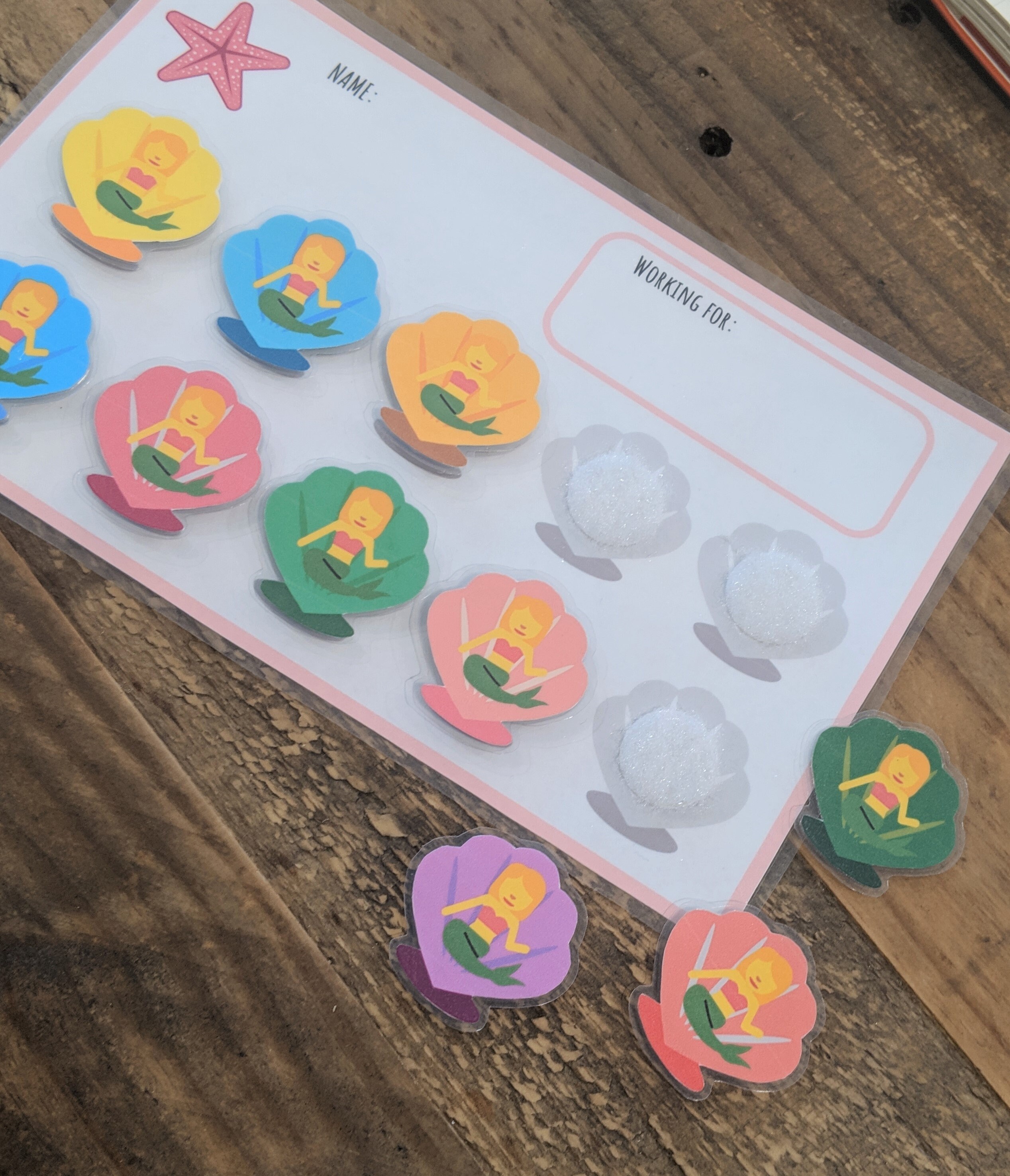 Mermaids Child Reward Chart, Token Board, Potty Training, VIP KID ...