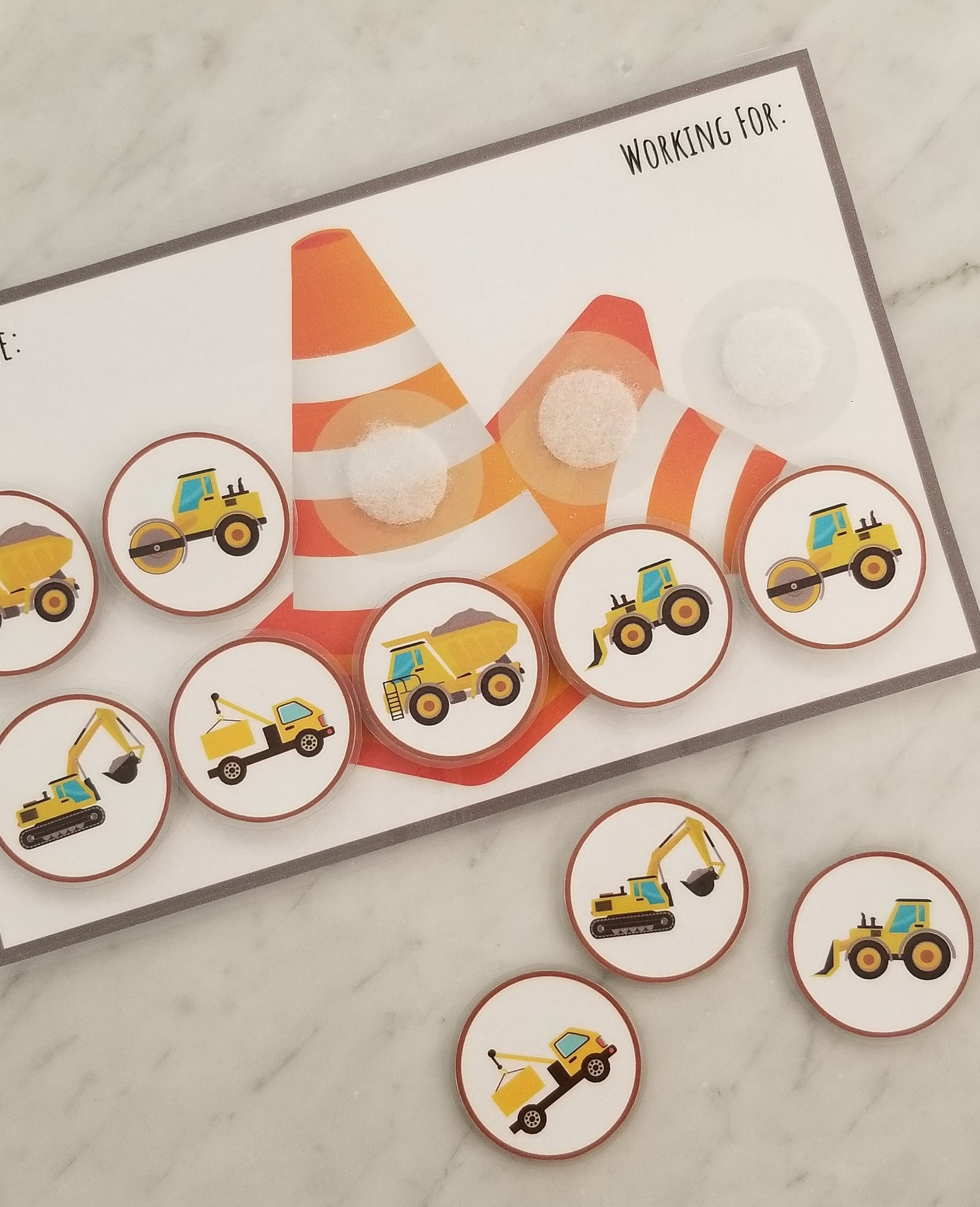 Construction Trucks Reward Chart, Token Board, Special Education, Potty ...