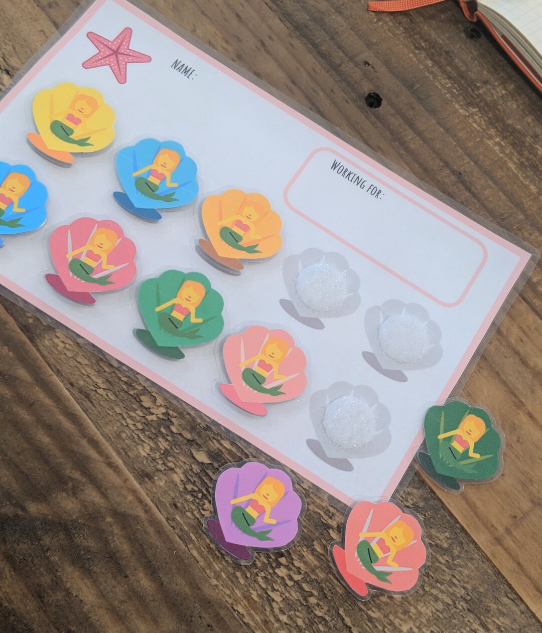 Mermaids Child Reward Chart, Token Board, Potty Training, VIP KID ...