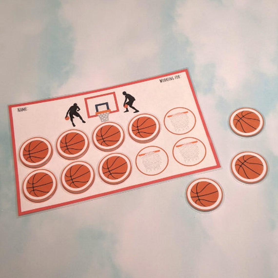 Basketball Reward Chart, Token Board, Special Education, Potty Training ...