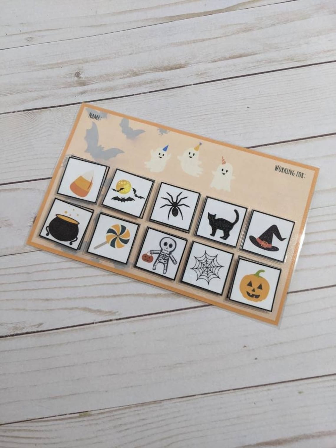 Halloween Reward Chart/token Board/autism/potty Training/chore Chart ...